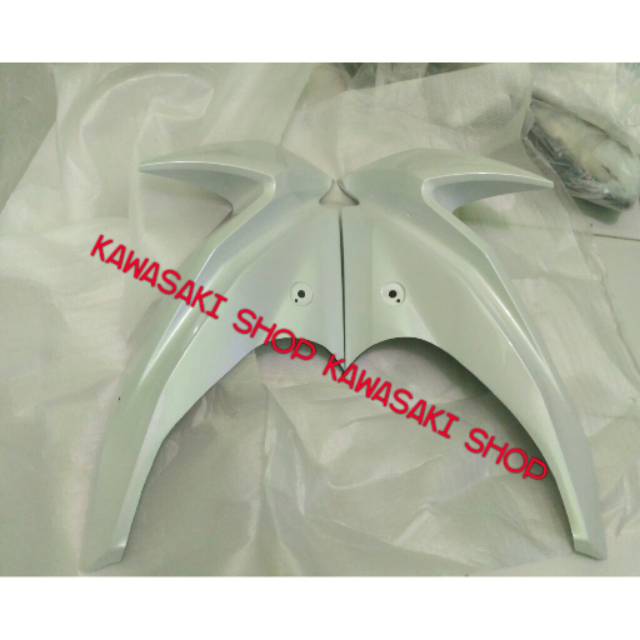 Jual fairing coak ninja rr new putih atau sayap fering coak ninja rr ...