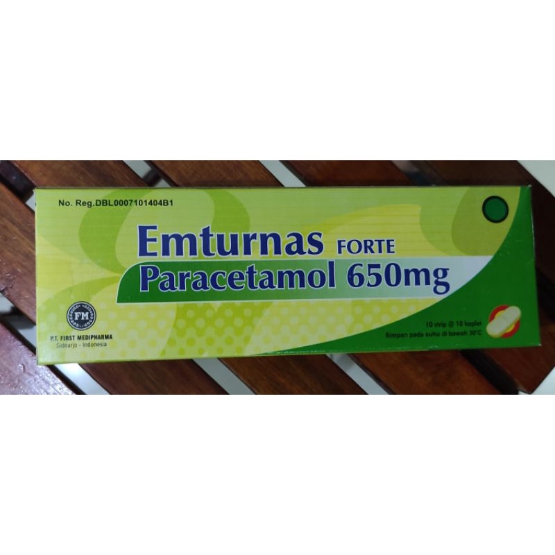 Jual Emturnas Forte Paracetamol 650 Mg Isi 100 KAPLET / Meredakan Demam ...
