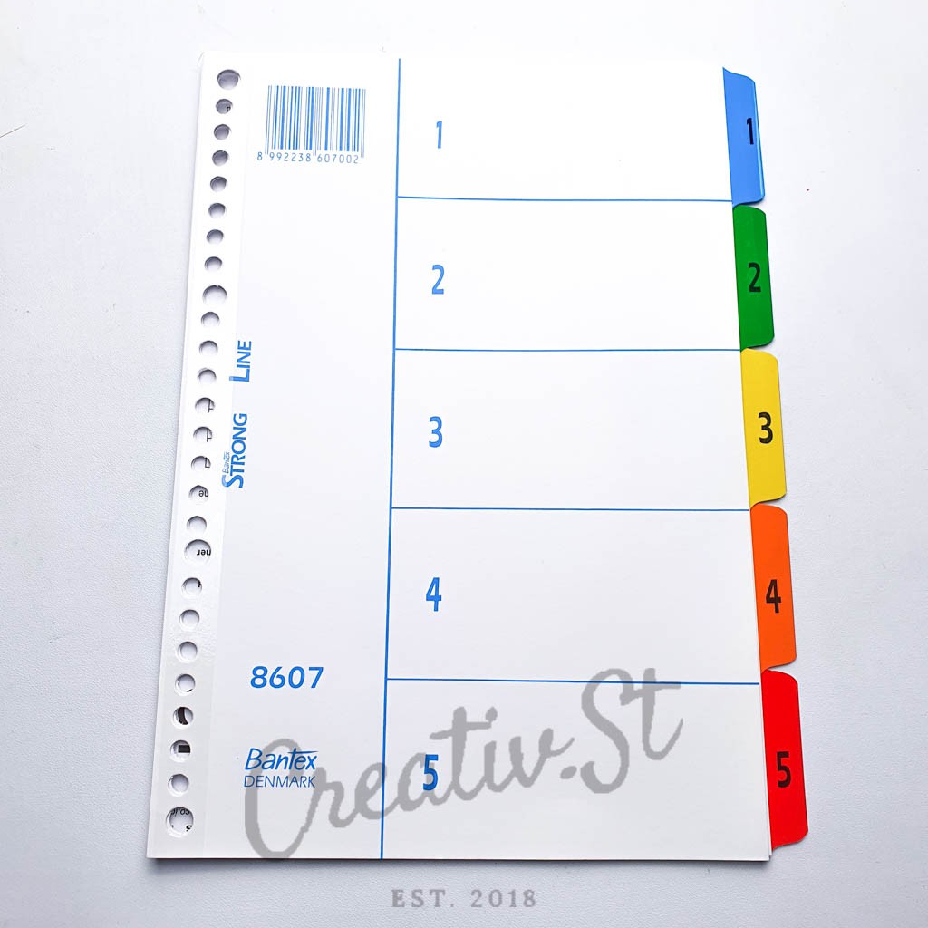 Jual Bantex Pembatas Binder Loose Leaf Cardboard Divider A5 B5 8610 ...