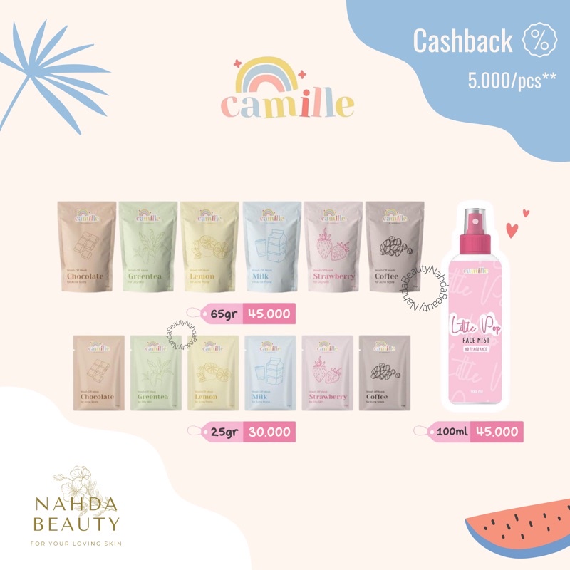 Jual BPOM NEW FORMULA MASKER CAMILLE | FACEMIST CAMILLE BEST SELLER | Shopee Indonesia