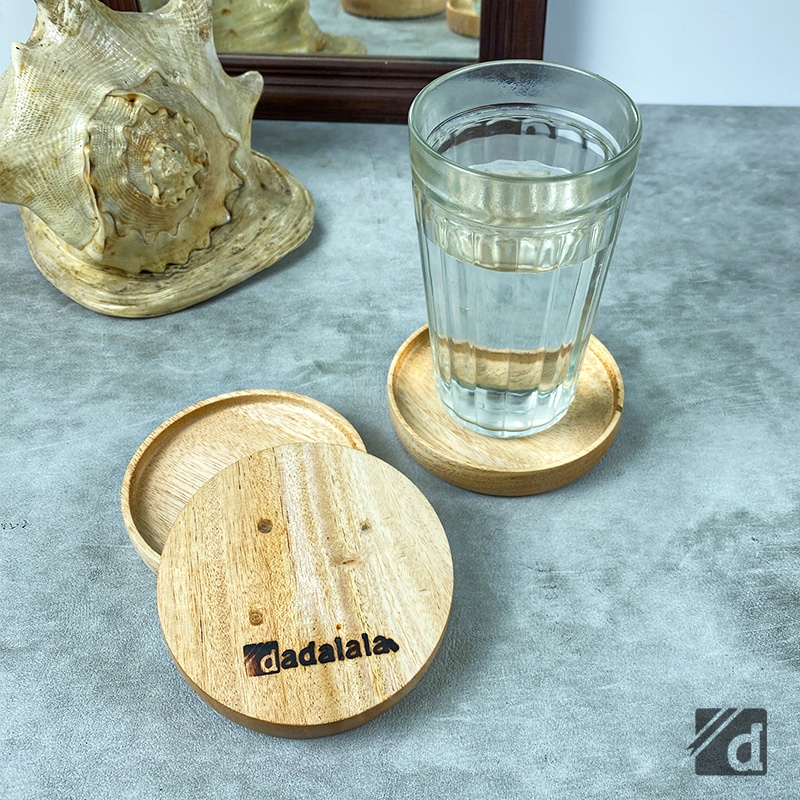 Jual DADALALA Tatakan Gelas / Coaster Bahan Kayu Mahoni Ukuran 10 Cm ...