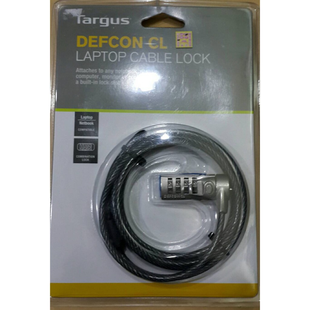 Jual TARGUS CABLE LOCK NUMERIC PA410B /NOTEBOOK/LAPTOP CABLE LOCK ...