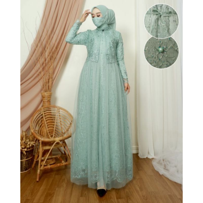 Jual KEBAYA GAMIS PESTA BUSUI ROMPI / GAMIS BROKAT / GAMIS TILE ROMPI ...