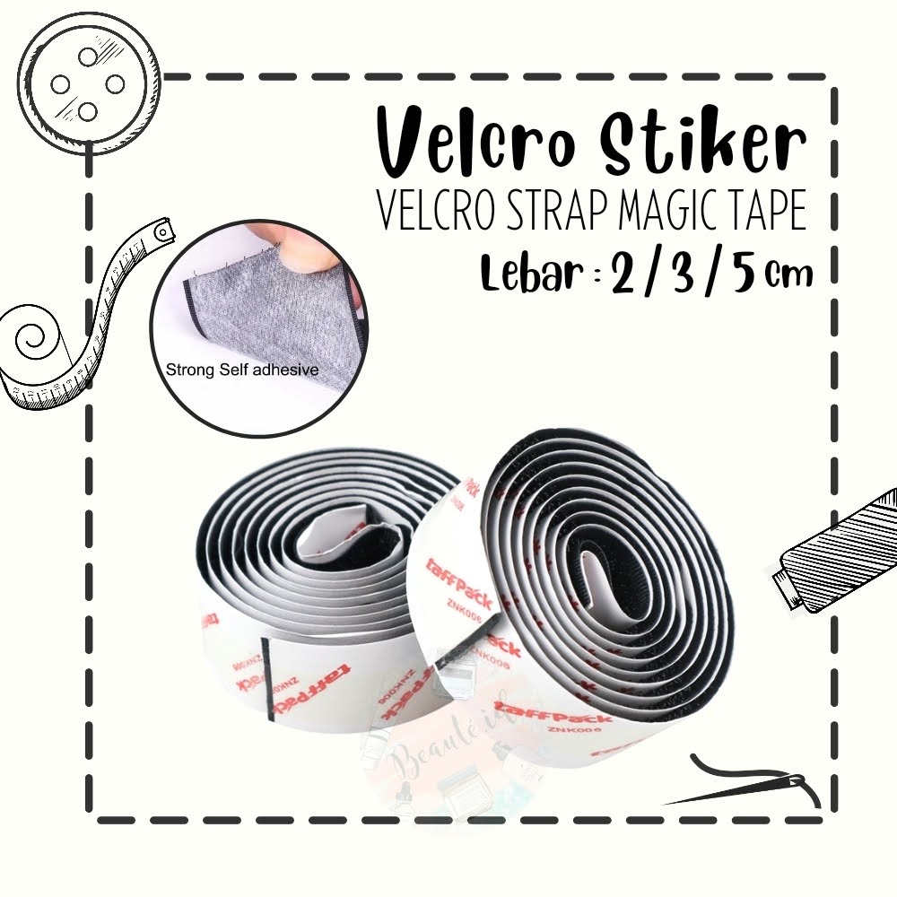 Jual Velcro Sticker Adhesive Magic Tape Nilon Lakban Kuat Perepet ...