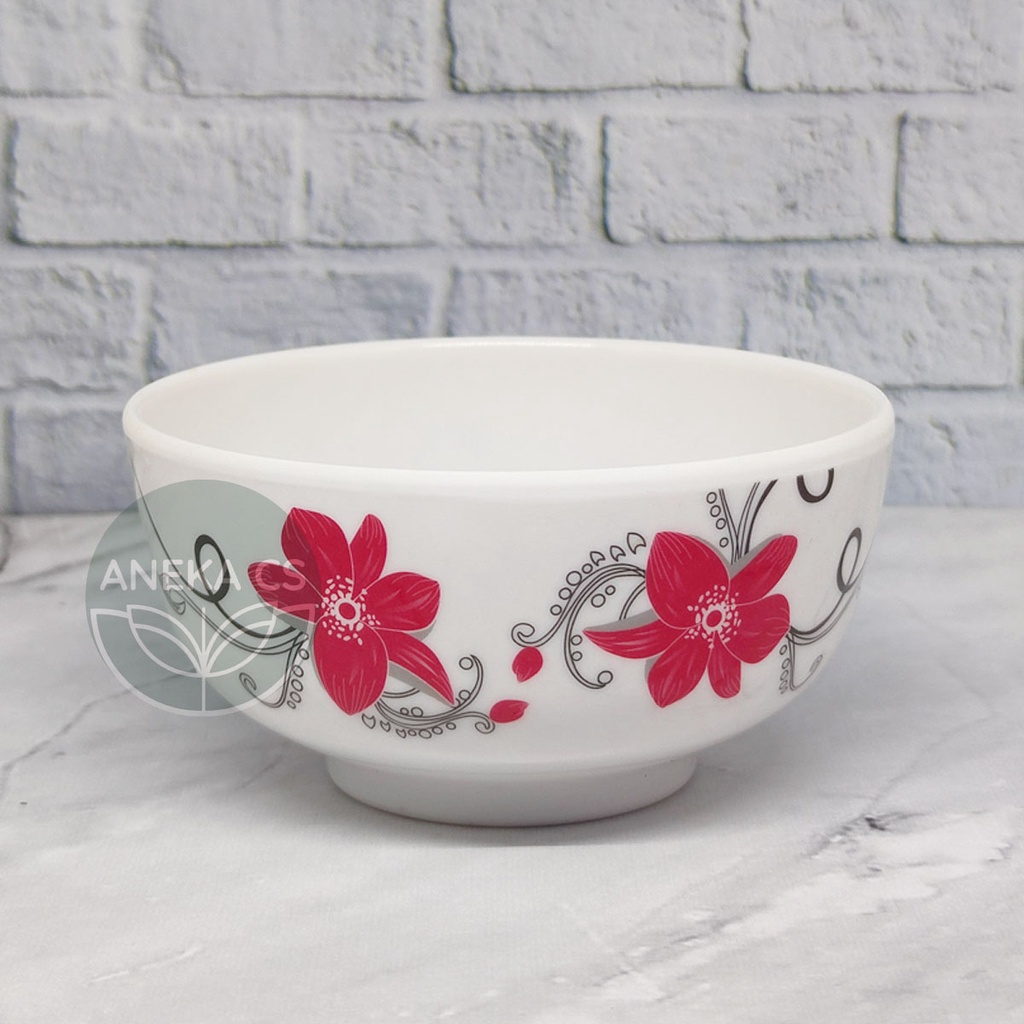 Jual Mangkok Kecil Melamin 4.5 Inch - Mangkok Motif Bunga - Mangkok ...