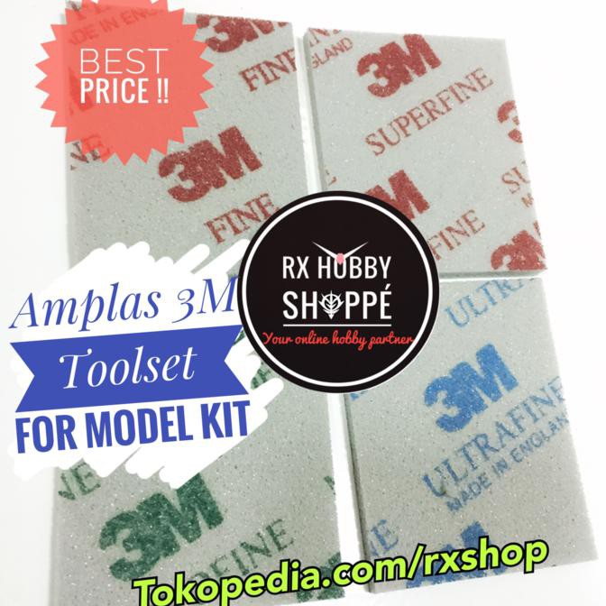 Jual Toolkit 3m amplas gundam gunpla sanding sponge toolset tools tool ...