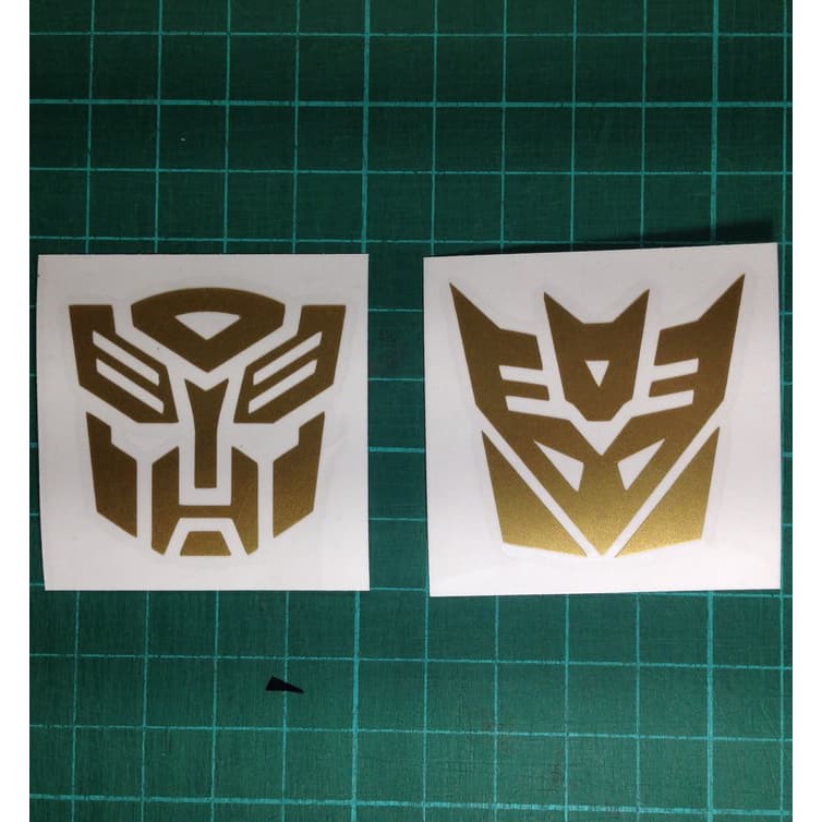 Jual Sticker / Stiker Transformer Autobot Decepticon Gold Silver ...