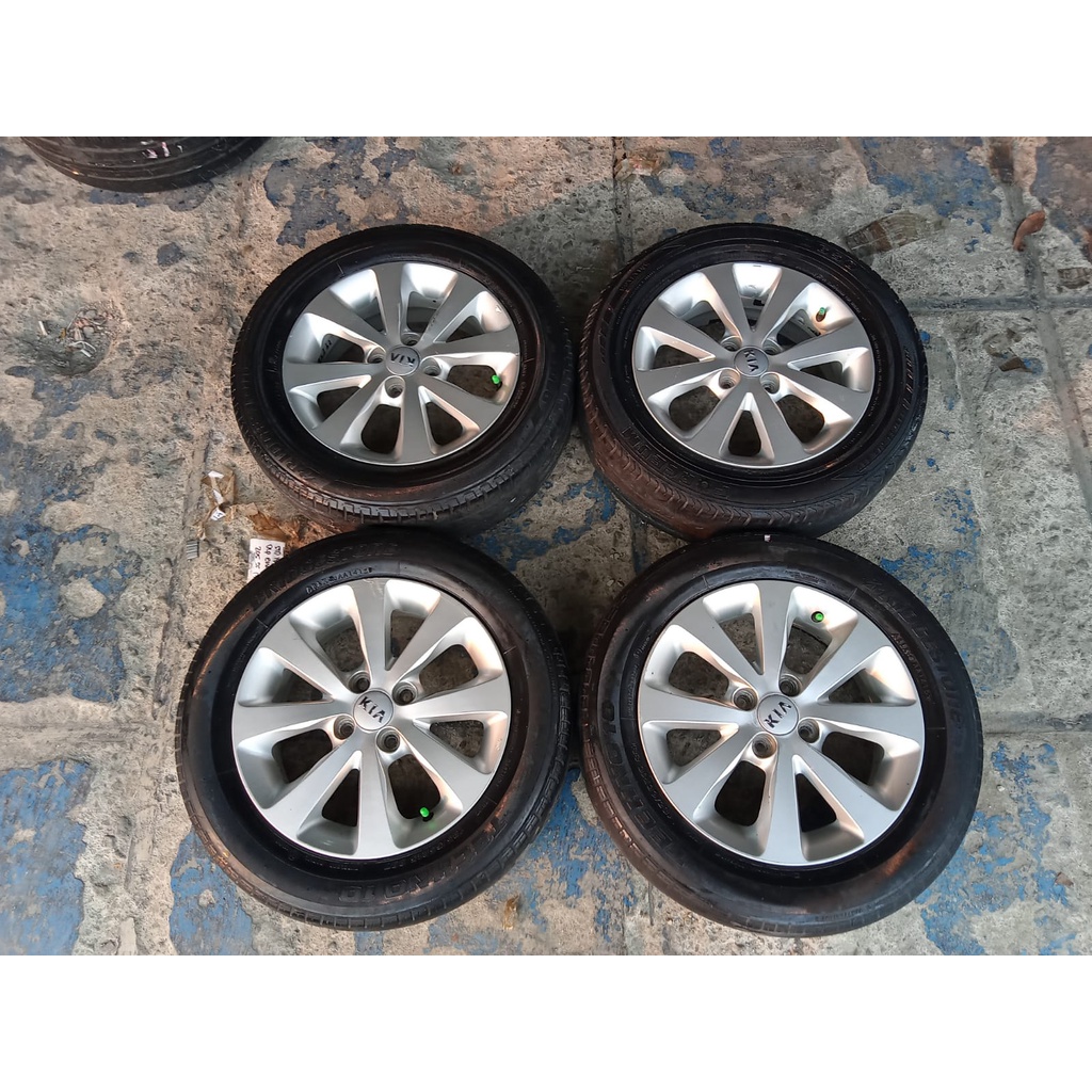 Jual velg mobil second copotan original kia rio ring 15 pcd 4x100 + ban ...