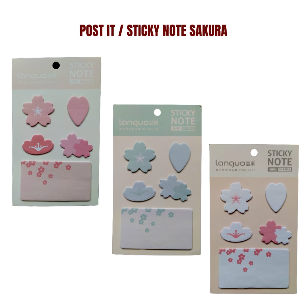 Jual Sticky Note / Post It Impor LG-70315 Cherry Blossom Index Penanda ...