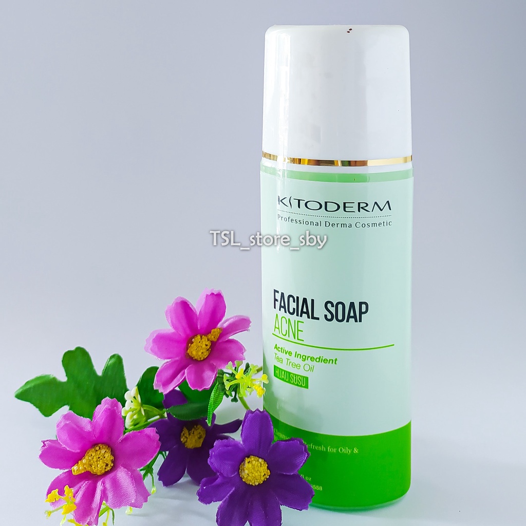 Jual Kitoderm Facial Soap Acne (Sabun wajah Jerawat) | Shopee Indonesia