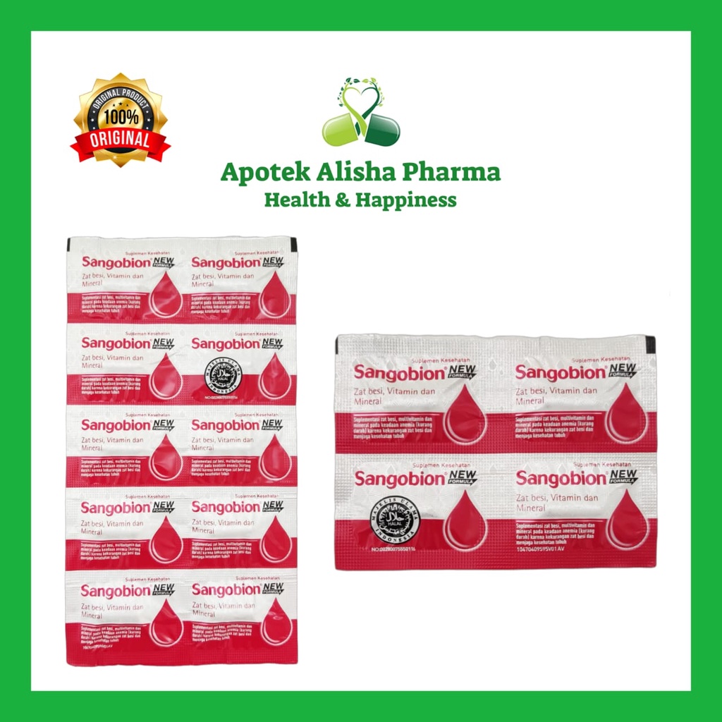 Jual Sangobion Kapsul Box isi 40 Kapsul dan Strip isi 10 Kapsul ...