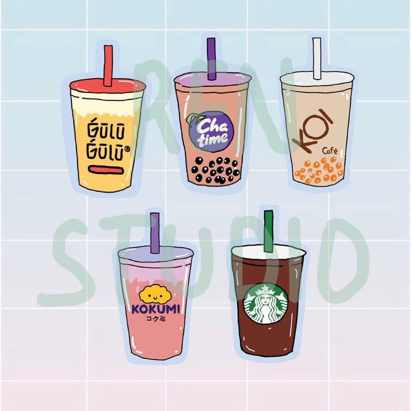 Jual Beverage Sticker Pack Aesthetic Sticker Journal | Shopee Indonesia