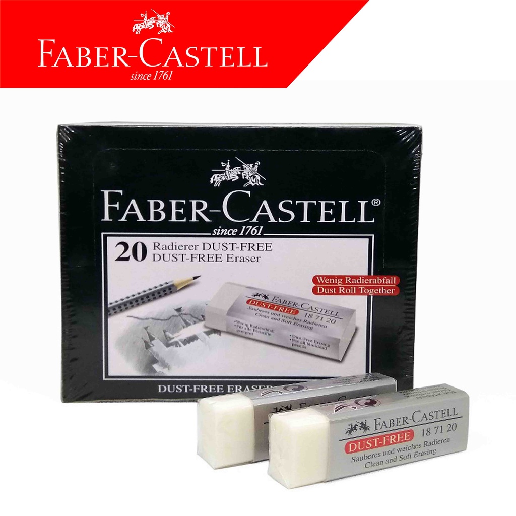 Jual Faber Castell Penghapus Polos Besar Putih 187996 (187120 White 20x ...