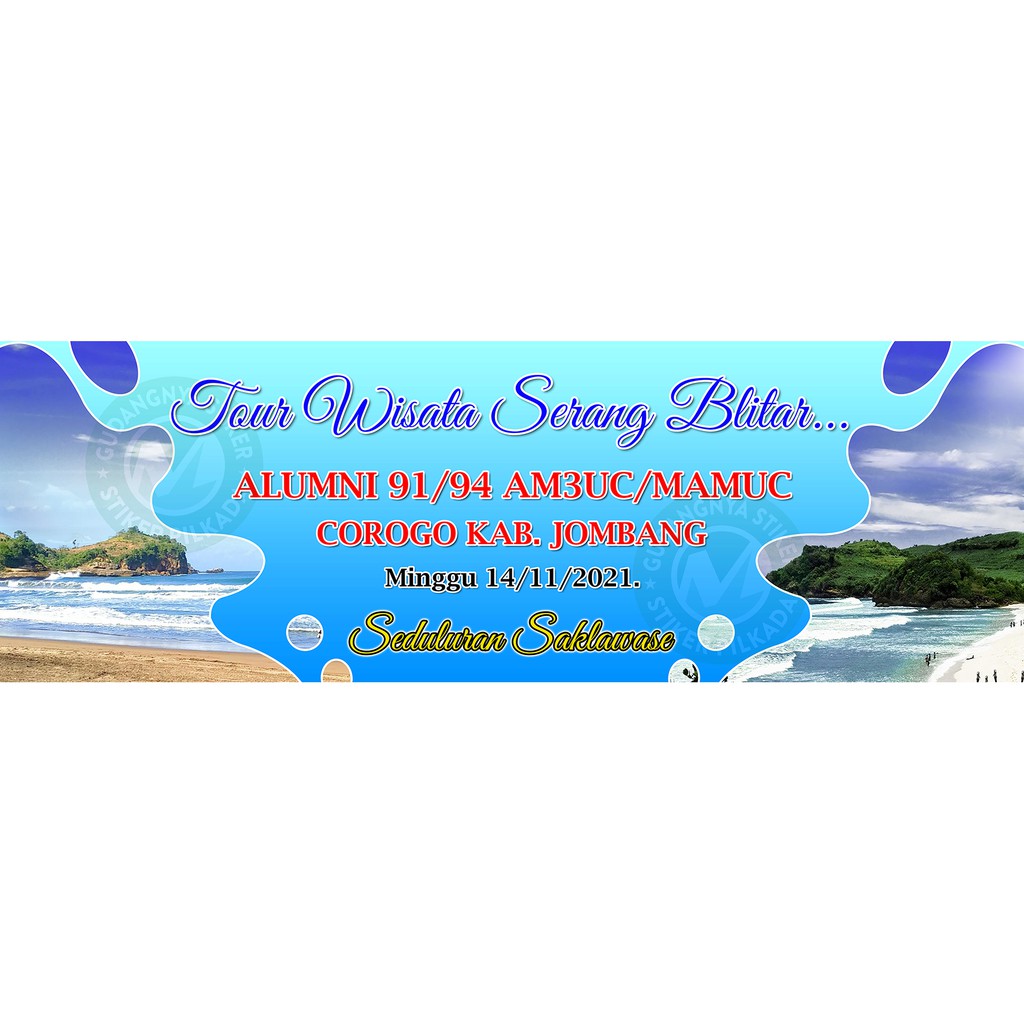 Jual banner tour travel ukuran 3x1 meter | Shopee Indonesia