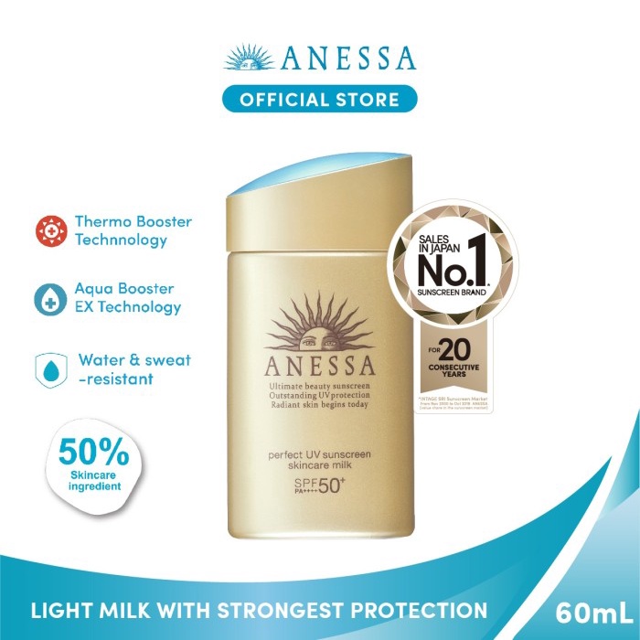 Jual ANESSA PERFECT UV SUNSCREEN SKINCARE MILK SPF 50+ PA++++ 60ml ...
