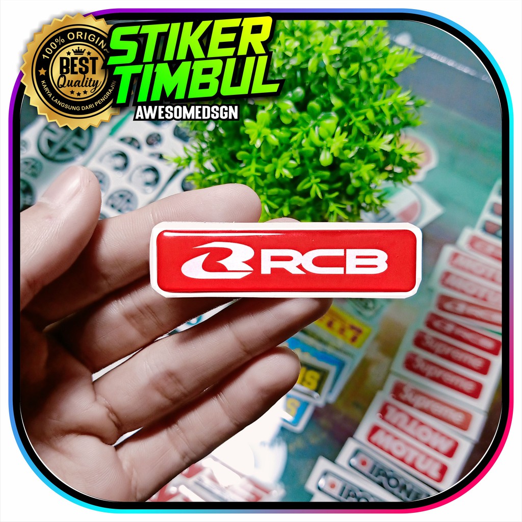 Jual sticker timbul emblem rcb motor racing boy | Shopee Indonesia