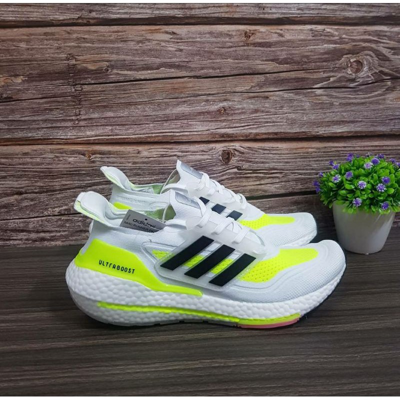 Jual Sepatu Adidas Ultraboost 21 White Stabilo | Shopee Indonesia