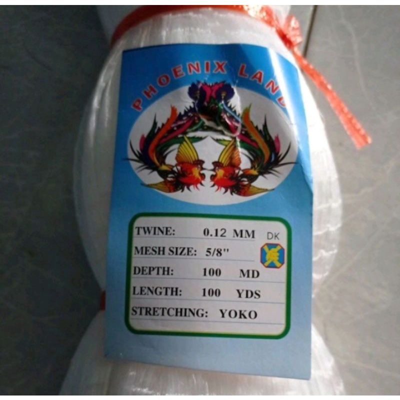 Jual 0Jaring ikan kecil 0.12 5/8 inchi 100md/100yds yoko jaring ikan wader Ikan sepat jaring ...