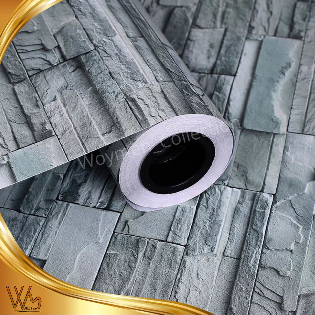 Jual Wallpaper Dinding Motif Batu Alam 45cm x 100cm Wallpaper Sticker ...