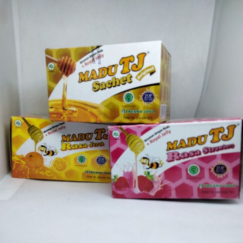Jual Madu Tj Rasa Jeruk, Strawberry dan Original isi 12 sachet (@20g ...