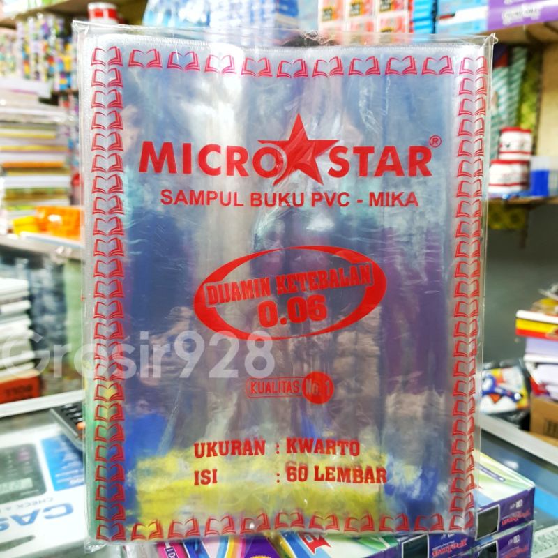 Jual Sampul Buku PVC Mika KWARTO Micro Star 0.06 (ISI 10 LEMBAR ...