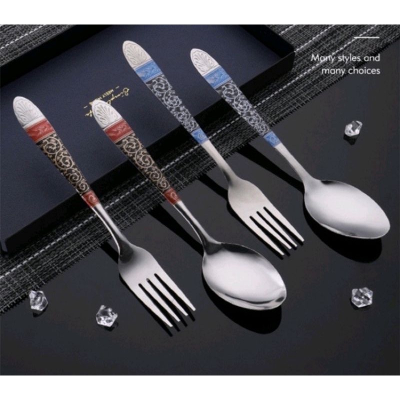 Jual HV S2110 Sendok Garpu BATIK SENDOK stainless besi peralatan makan ...
