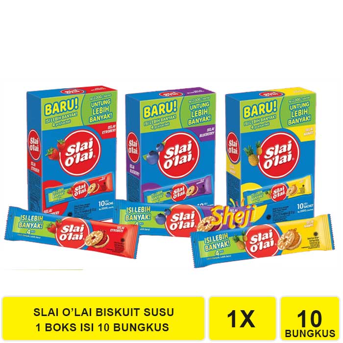 Jual SLAI OLAI BISKUIT 1 BOKS ISI 10 BUNGKUS | Shopee Indonesia