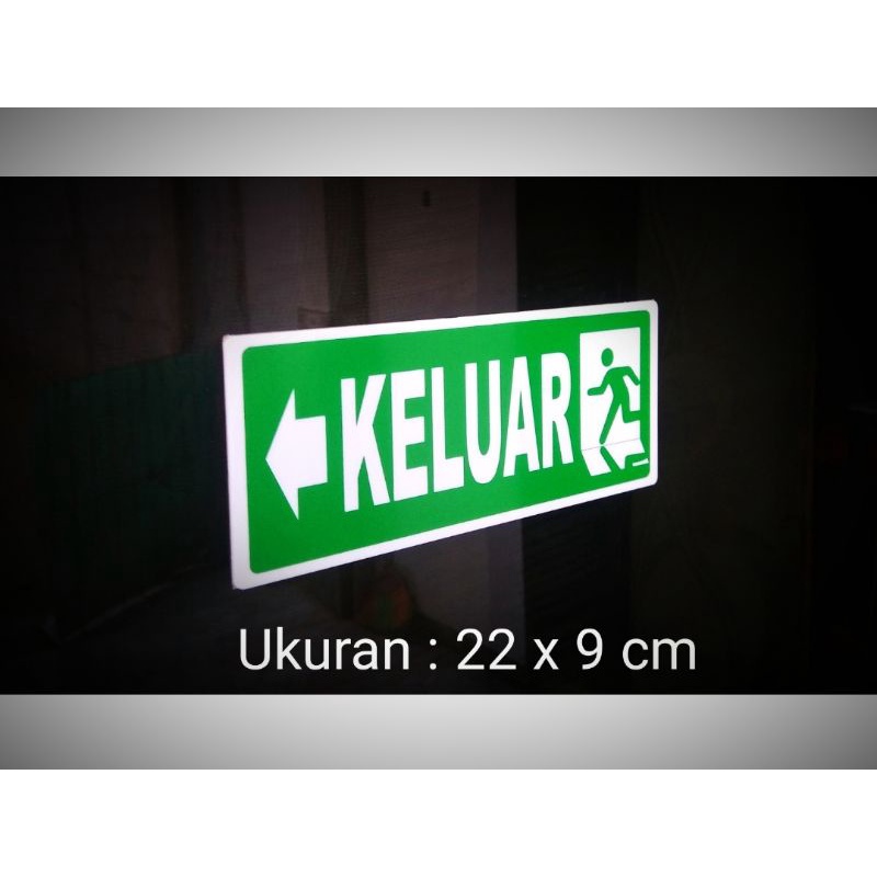 Jual Acrylic Penunjuk Arah Keluar / Sign Board Acrylic | Shopee Indonesia