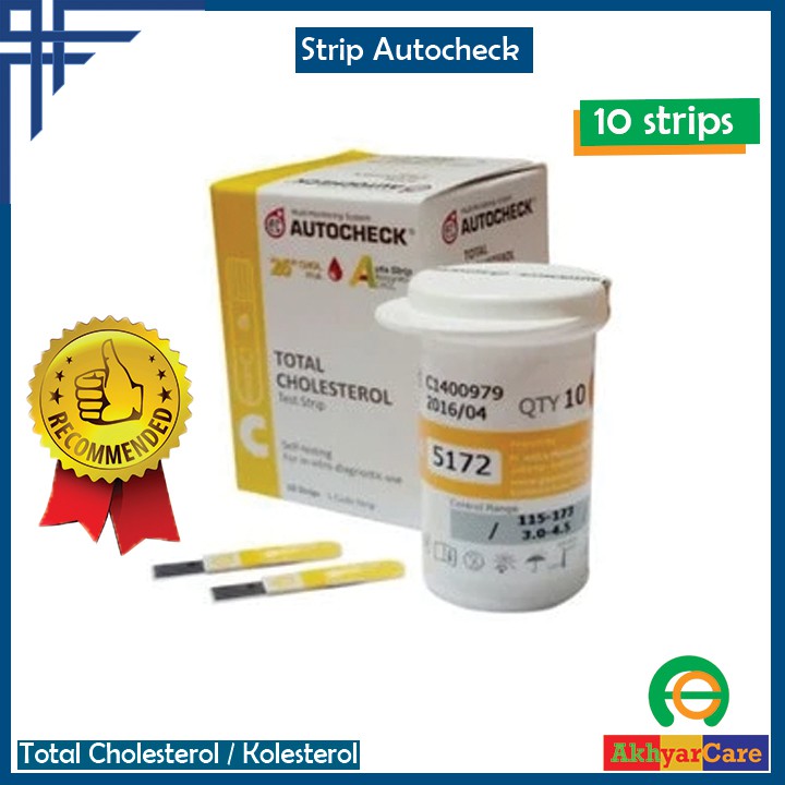 Jual STRIP STIK AUTOCHECK Alat Tes Total Cholesterol Acid ISI 10 STRIP ...