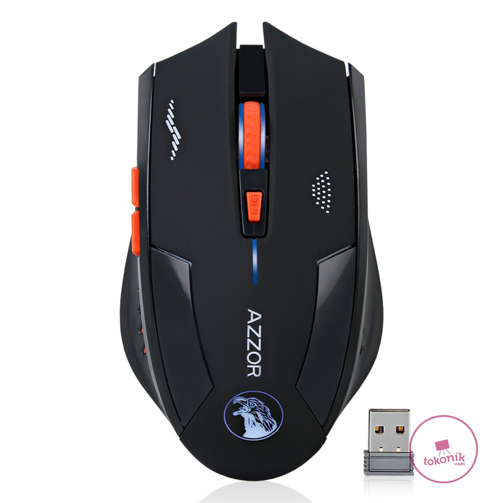 Jual Mouse Gaming Wireless - Azzor Rechargeable (Bisa di Cas) | Shopee Indonesia