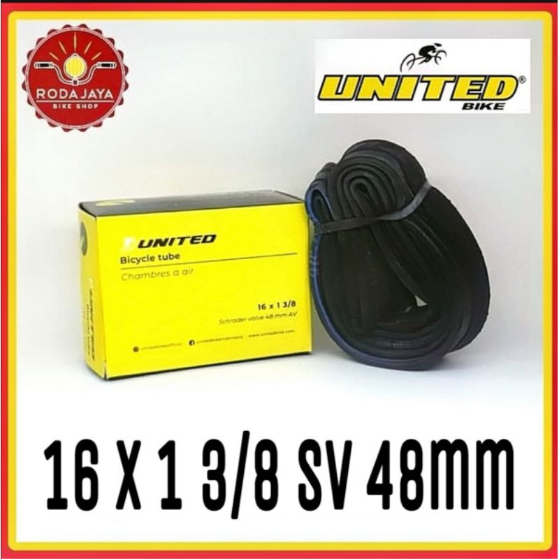 Jual United 16 x 1 3/8 AV32mm AV48mm FV60mm Ban Dalam Sepeda 16 plus 16 balap | Shopee Indonesia