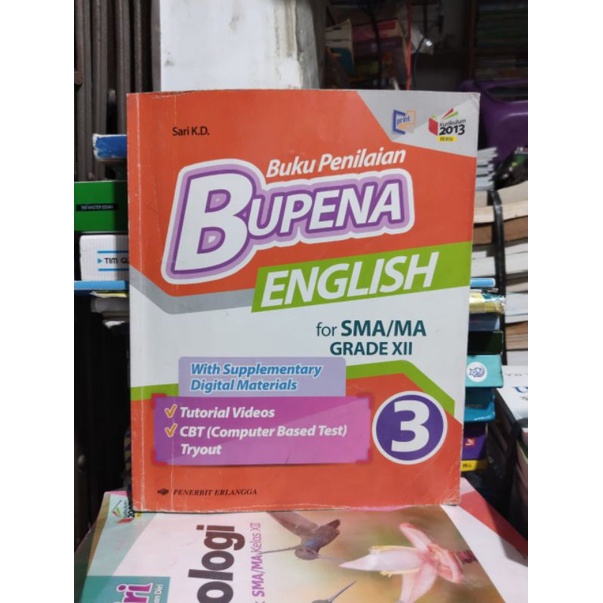 Jual buku bupena bahasa Inggris/English kelas 12 XII 3 sma ma Erlangga revisi | Shopee Indonesia