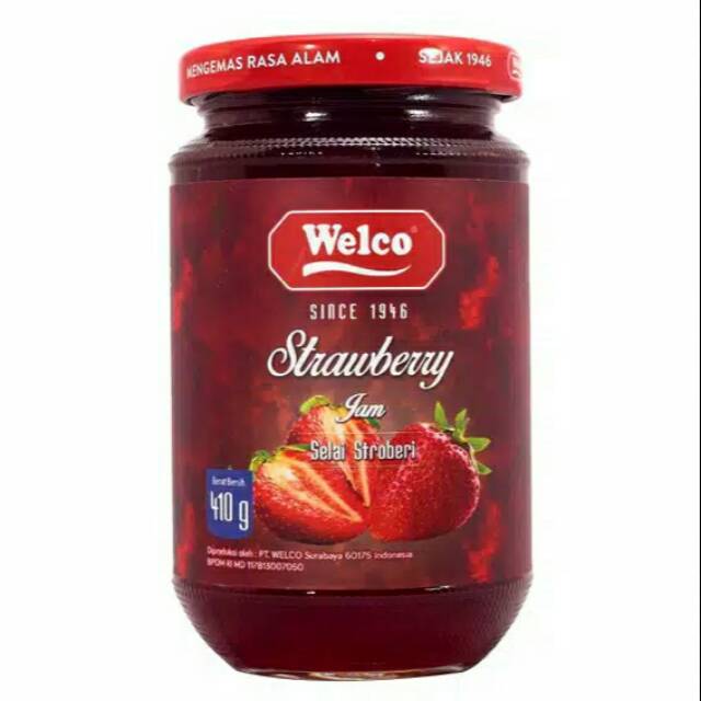 Jual WELCO Strawberry Jam (Selai Strawberry) 250gr & 370gr | Shopee ...