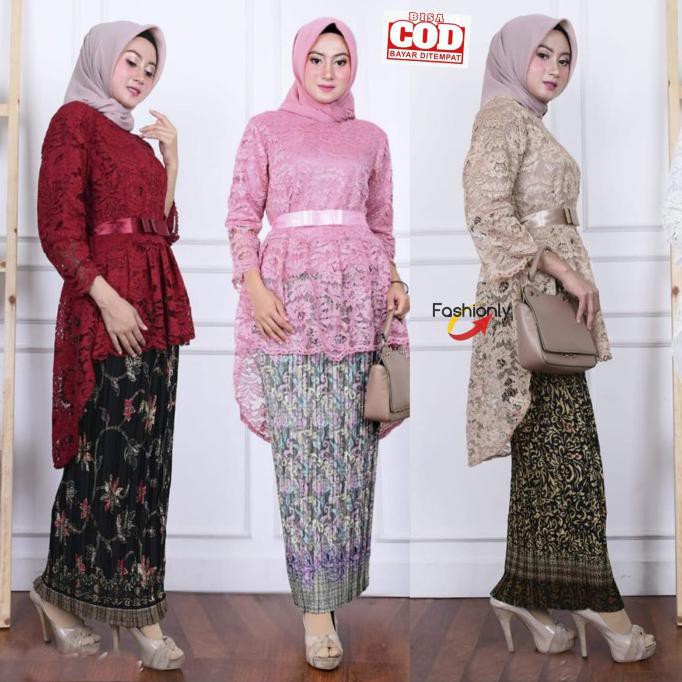 Jual Rok Plisket Span Bawahan Kebaya Wanita | Shopee Indonesia