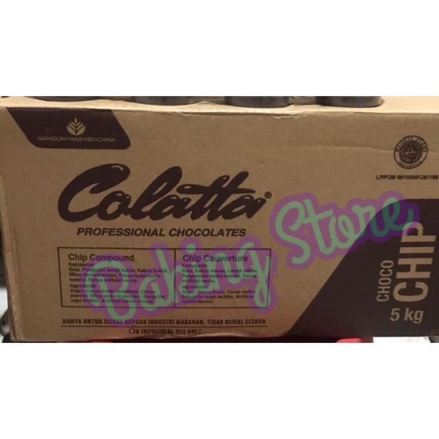 Jual Colatta Cokelat - Chocolate Choco Chip 5kg - Gosend Only ...