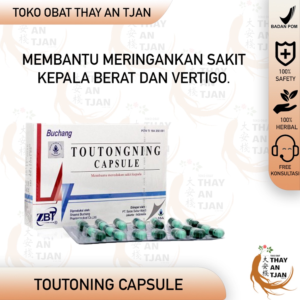 Jual TOUTONING CAPSULE | OBAT VERTIGO | OBAT SAKIT KEPALA BERAT | OBAT ...