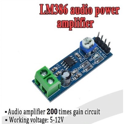 Jual Modul LM386 Audio Amplifier 200x 5-12V Adjustable Volume 5~12v ...