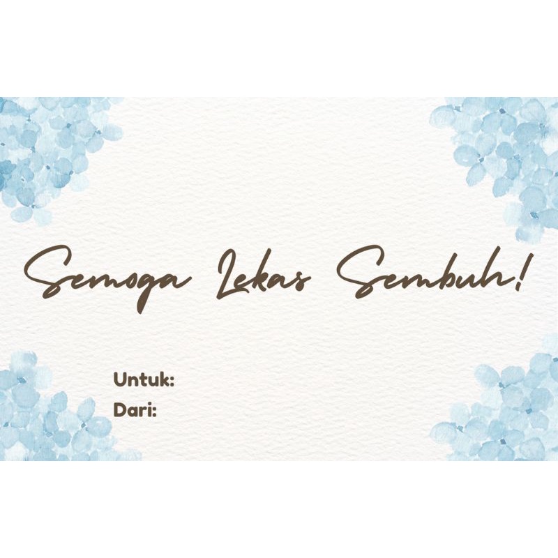 Jual KARTU UCAPAN GET WELL SOON / KARTU UCAPAN GWS / SEMOGA LEKAS SEMBUH/ KARTU UCAPAN | Shopee ...