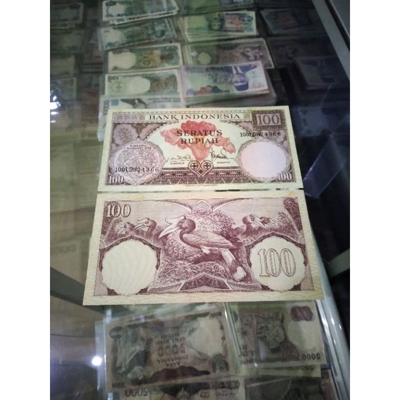 Jual uang kuno 100 bunga 1959 asli | Shopee Indonesia