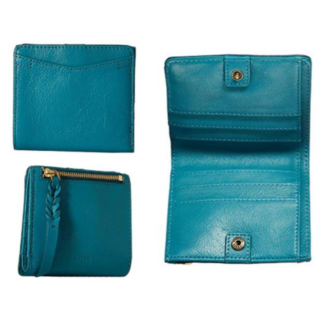 Jual Fossil Caroline RFID Mini Wallet Peacock | Shopee Indonesia