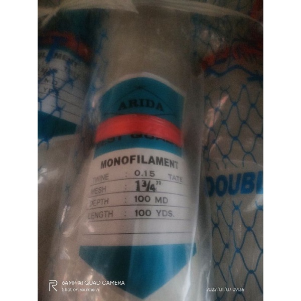 Jual Jaring ikan merk ARIDA ukuran 1 3/4-0.15-100x100 TATE / MALANG ...