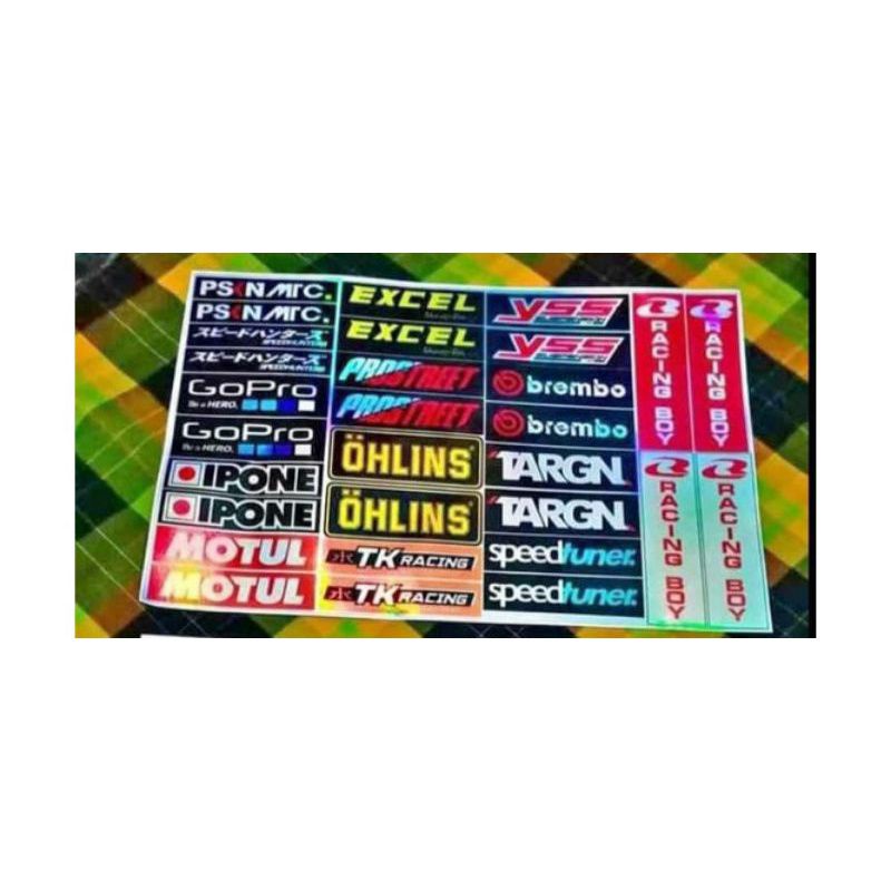 Jual STICKER PACK RACING / STICKER MOTOR KUAT & TAHAN AIR (ISI 30pcs ...