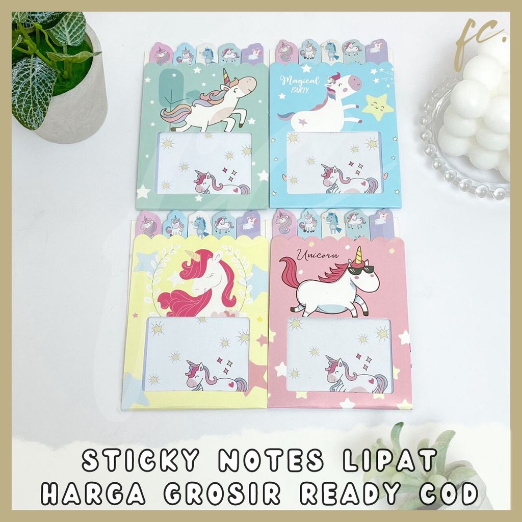 Jual Sticky Notes / Memo Stick Marker Slim Pembatas Buku Lipat Mini ...