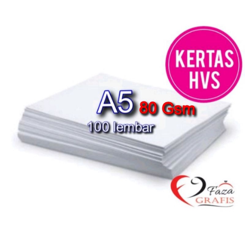 Jual Kertas hvs A5 gramatur 80 gsm isi 100 | Shopee Indonesia