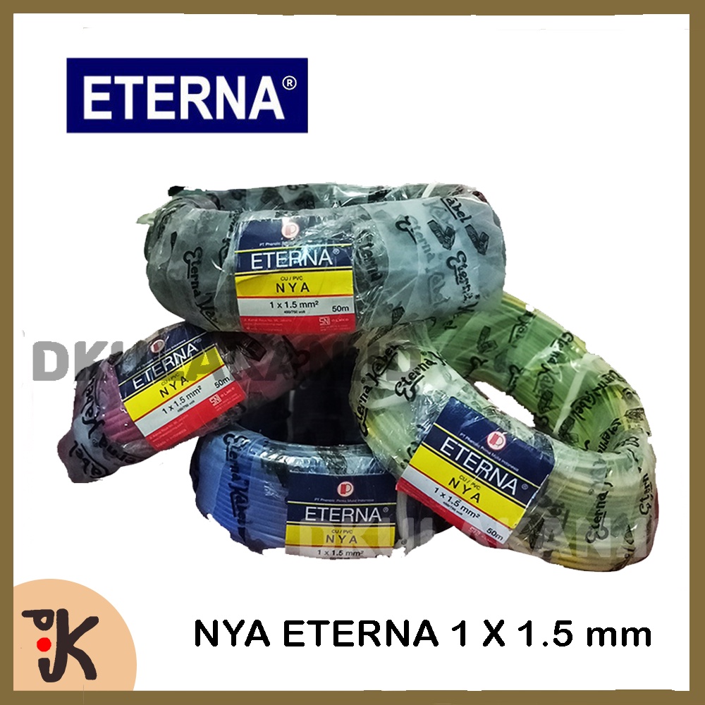 Jual KABEL LISTRIK TUNGGAL ETERNA NYA 1 x 1,5 QSMM 50 METER KABEL ...