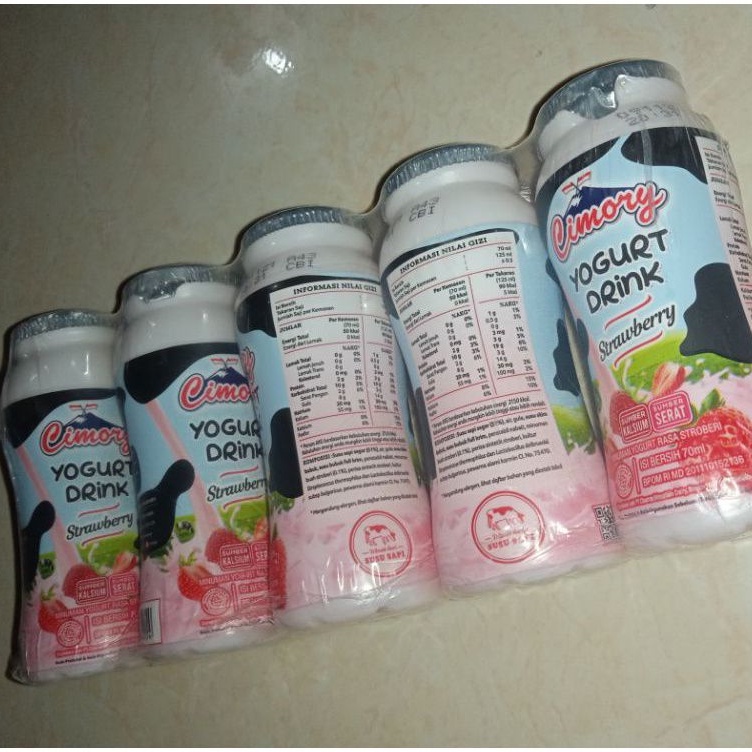 Jual Cimory Yogurt Drink 70ml Rasa Strawberry 5 pcs / pack | Shopee ...
