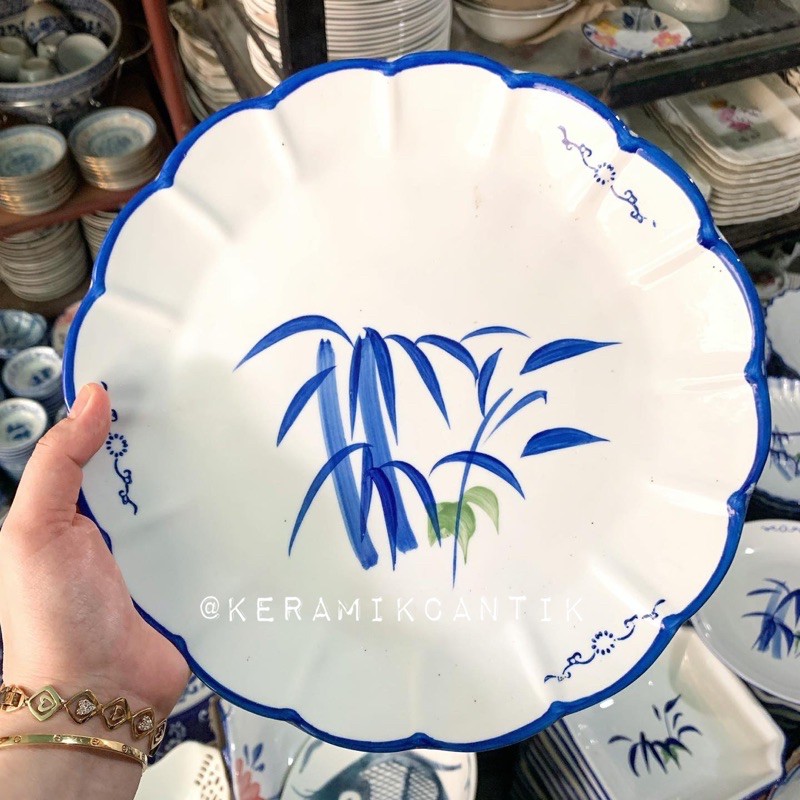 Jual Piring Makan Bamboo Biru PB5622 (harga tertera untuk 1 lusin ...