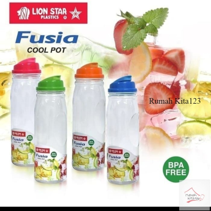 Jual LION STAR FUSIA COOL POT 1200ML / BOTOL AIR MINUM KULKAS 1,2LITER | Shopee Indonesia