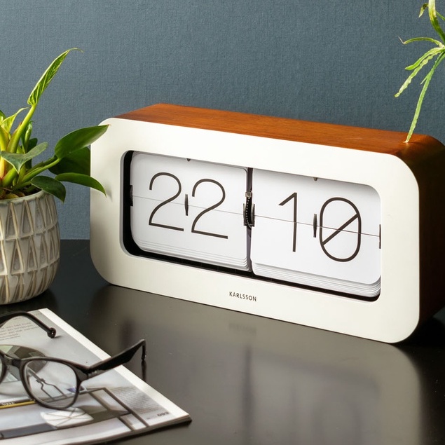 Jual Karlsson Table Clock Matiz Bamboo White | Shopee Indonesia