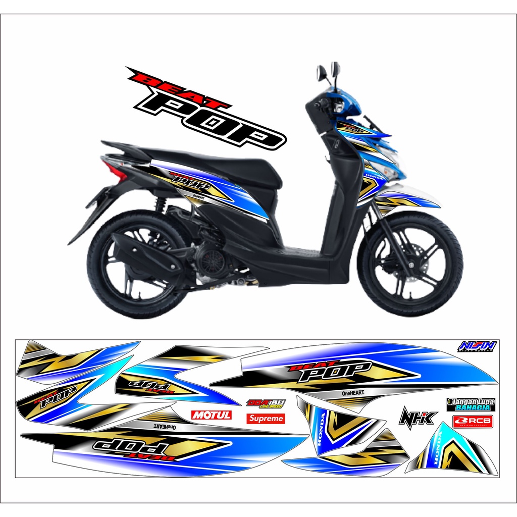 Jual STRIPING HONDA BEAT POP VARIASI RACING | Shopee Indonesia